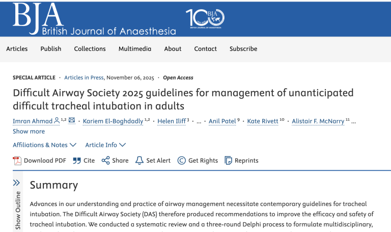 DAS guidelines for management of unanticipated difficult intubation in ...